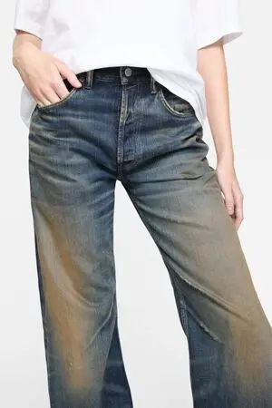 Acne Studios Relaxed Fit Wide Leg Jeans - Blue