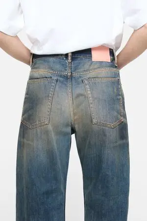 Acne Studios Relaxed Fit Wide Leg Jeans - Blue