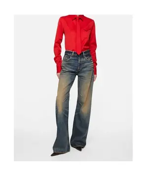 Acne Studios Relaxed Fit Wide Leg Jeans - Blue