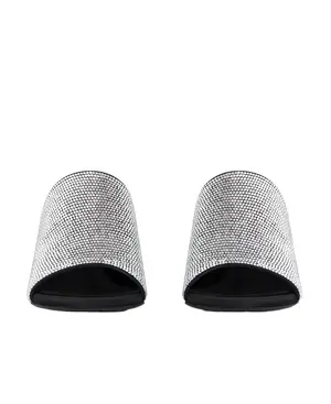 Givenchy G Cube Satin Mules With Strass Embellishment