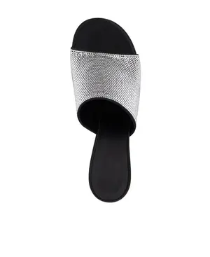 Givenchy G Cube Satin Mules With Strass Embellishment