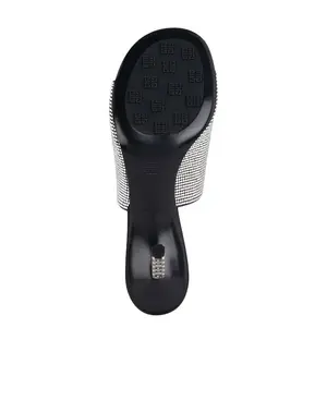 Givenchy G Cube Satin Mules With Strass Embellishment