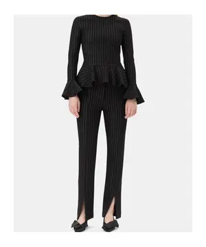 GANNI Stripe Mid Waist Trousers