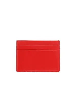 JIL SANDER Leather Cardholder Wallet - Red