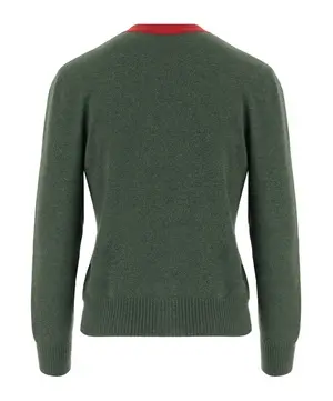 Gucci Knit Wool Cashmere Cardigan With Web Detail