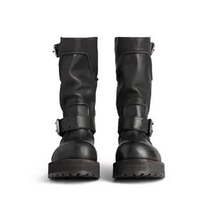 Balenciaga Buckled Leather Boots
