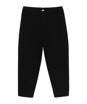 TOTEME Capri Trousers With Elastic Waist - Black