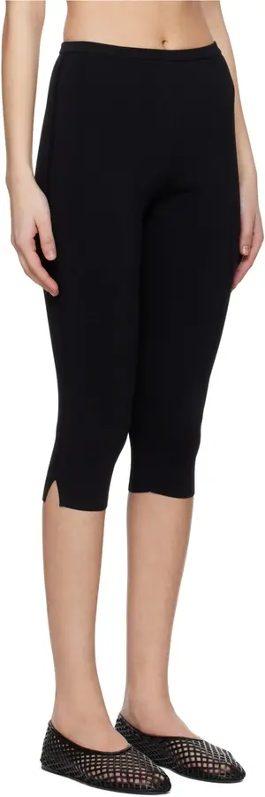 TOTEME Capri Trousers With Elastic Waist - Black