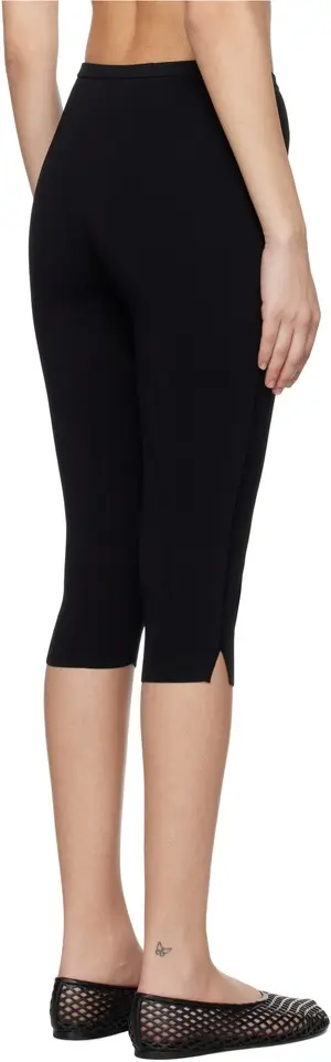TOTEME Capri Trousers With Elastic Waist - Black