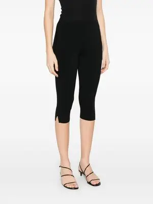 TOTEME Capri Trousers With Elastic Waist - Black