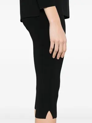 TOTEME Capri Trousers With Elastic Waist - Black