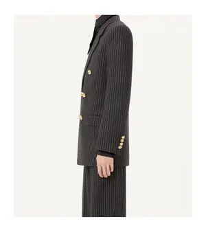 Valentino Garavani Double-breasted Striped Blazer