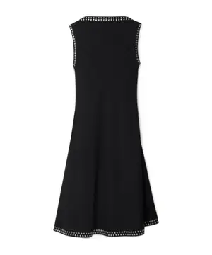 Burberry Sleeveless Flared Dress With Punk-inspired Details