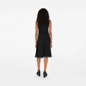 Burberry Sleeveless Flared Dress With Punk-inspired Details