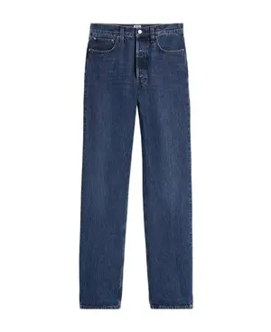 TOTEME High-waisted Straight Leg Jeans With Logo Patch - No