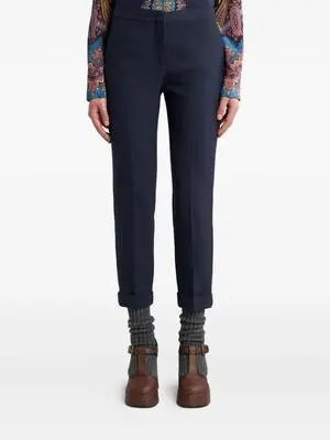 Etro Cropped Tailored Trousers - Black