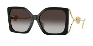 Versace Full Frame Sunglasses With Medusa Detail - Black