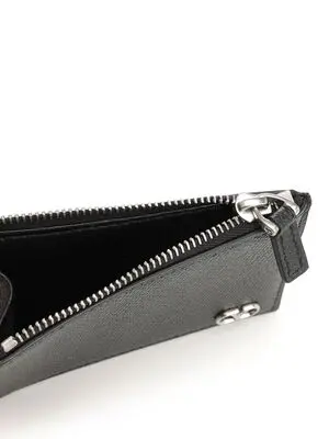 Valentino Garavani Vlogo Signature Zip-up Wallet - Black