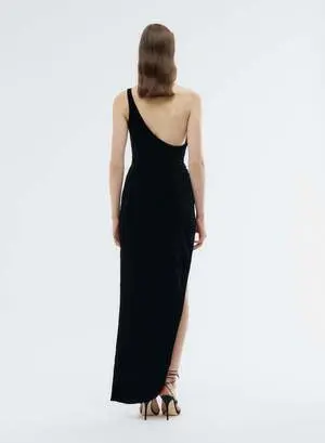 Alessandra Rich One-shoulder Gown With Split Detail