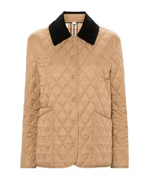 Burberry Burberry Long Sleeved Quilted Jacket Camel