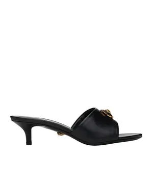 Versace Alia High Heel Open Toe Sandals With Medusa Hardware