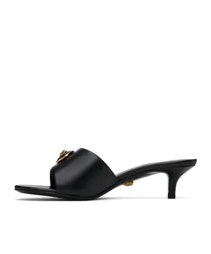Versace Alia High Heel Open Toe Sandals With Medusa Hardware