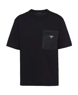 Prada Logo Patch Crewneck T-shirt