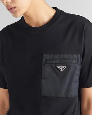 Prada Logo Patch Crewneck T-shirt