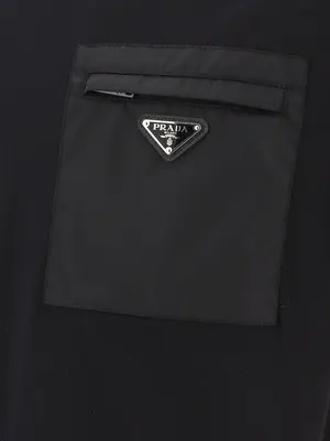 Prada Logo Patch Pocket T-shirt - Black