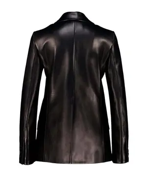 Gucci Shiny Leather Single-breasted Jacket