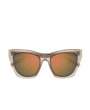 Saint Laurent Logo Sunglasses - Brown