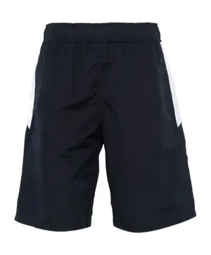 Palm Angels Logo Printed Elastic Waist Swim Shorts - Black