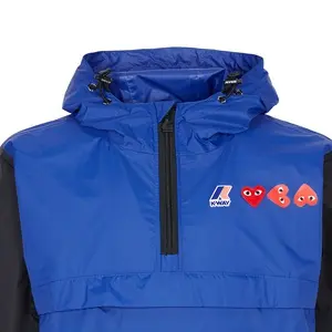 Play Comme Des Garcon X K-way Colour-block Hooded Anorak - Blue