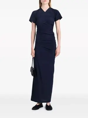 Proenza Schouler Sidney V-neck Short-sleeve Maxi Dress