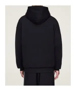 Y3 Padded Hoodie With Ribbed Trim