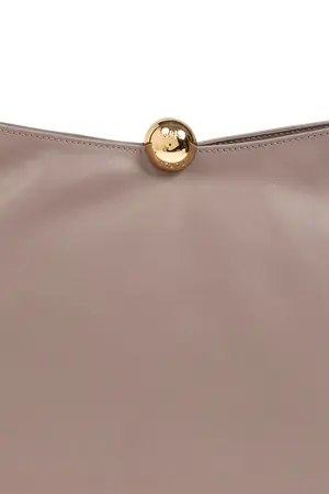 Furla Sfera Logo Debossed Medium Shoulder Bag - Nude