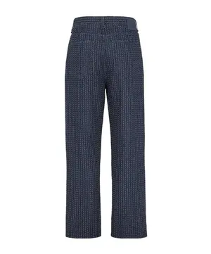 Fendi Straight-leg Topstitched Long Jeans