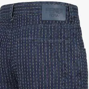 Fendi Straight-leg Topstitched Long Jeans