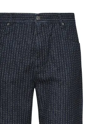 Fendi Straight-leg Topstitched Long Jeans
