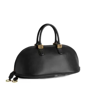Balenciaga Bolero Medium Bowling Bag - Black/plum