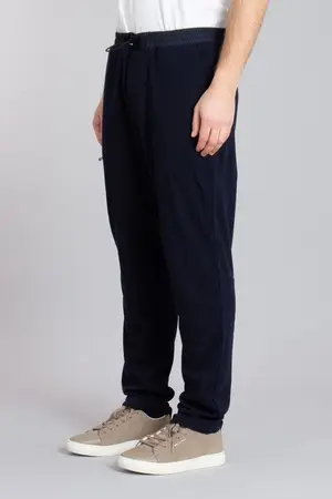 Sease Drawstring Tapered Leg Trousers With Zippered Pockets - Black