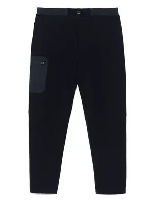 Sease Drawstring Tapered Leg Trousers With Zippered Pockets - Black