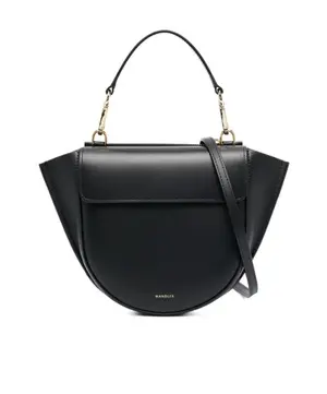 WANDLER Mini Hortensia Leather Tote Bag - Black