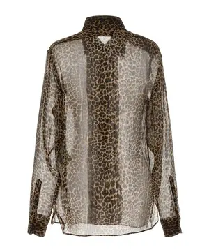 TOM FORD Leopard Print Long-sleeved Shirt