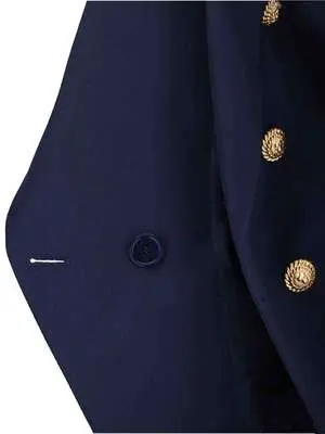 Balmain Double Breasted Jacket - Blue