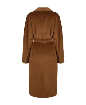 Max Mara Belted Long Coat With Notched Lapel