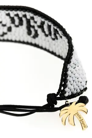 Palm Angels Beaded Bracelet With Palm Plaque