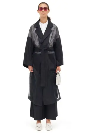 Loewe Organdy Oversize Belted Coat