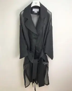 Loewe Organdy Oversize Belted Coat
