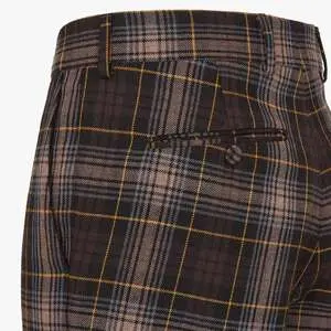 Fendi Tartan Tapered Leg Trousers